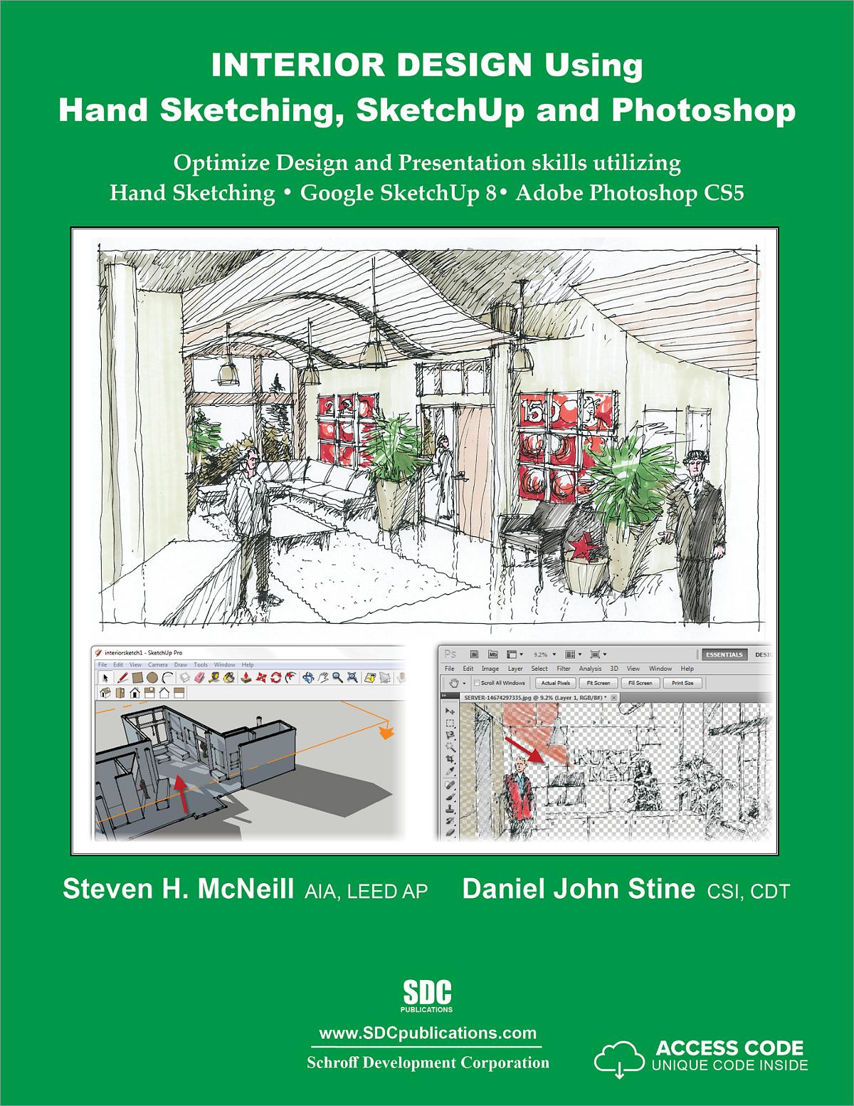 Interior Design Using Hand Sketching, SketchUp, and Photoshop, Book ...