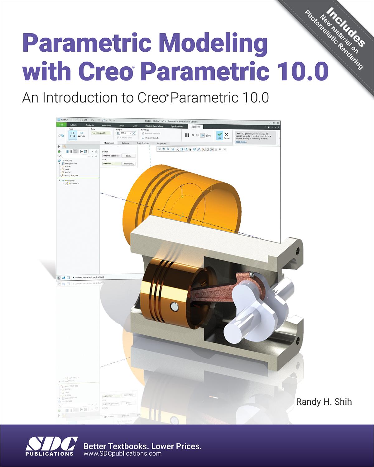 Parametric Modeling with Creo Parametric 10.0, Book 9781630576202 - SDC Publications