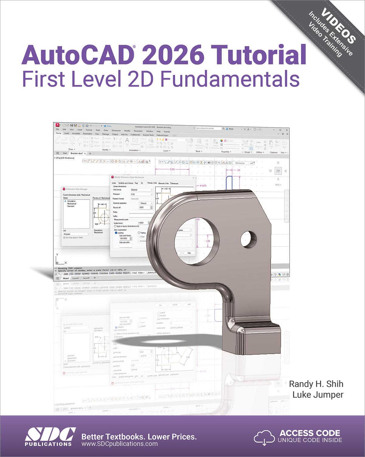 AutoCAD 2026 Tutorial First Level 2D Fundamentals, Book 9781630577568 - SDC Publications