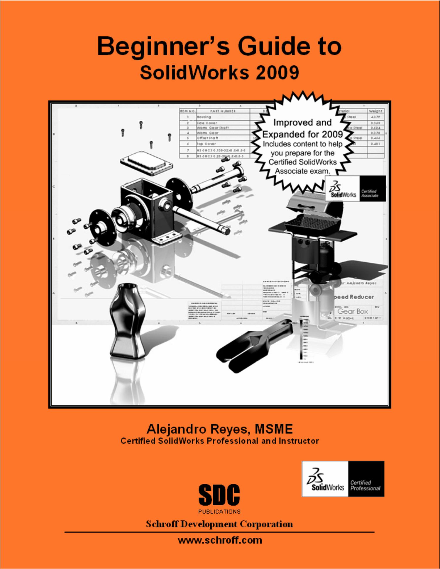 Beginner's Guide to SolidWorks 2009, Book 9781585035137 - SDC Publications