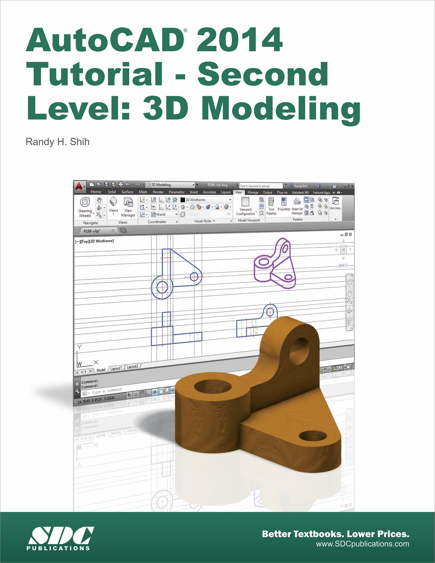 AutoCAD 2014 Tutorial - Second Level: 3D Modeling, Book 9781585037889 ...