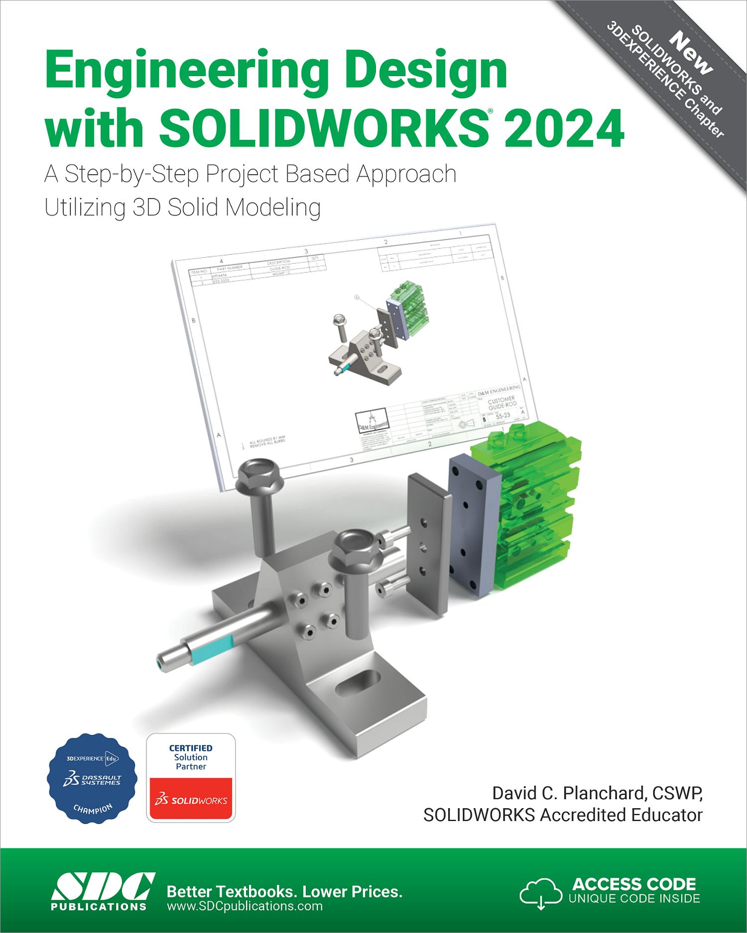 Engineering Design with SOLIDWORKS 2024, Book 9781630576301 - SDC Publications