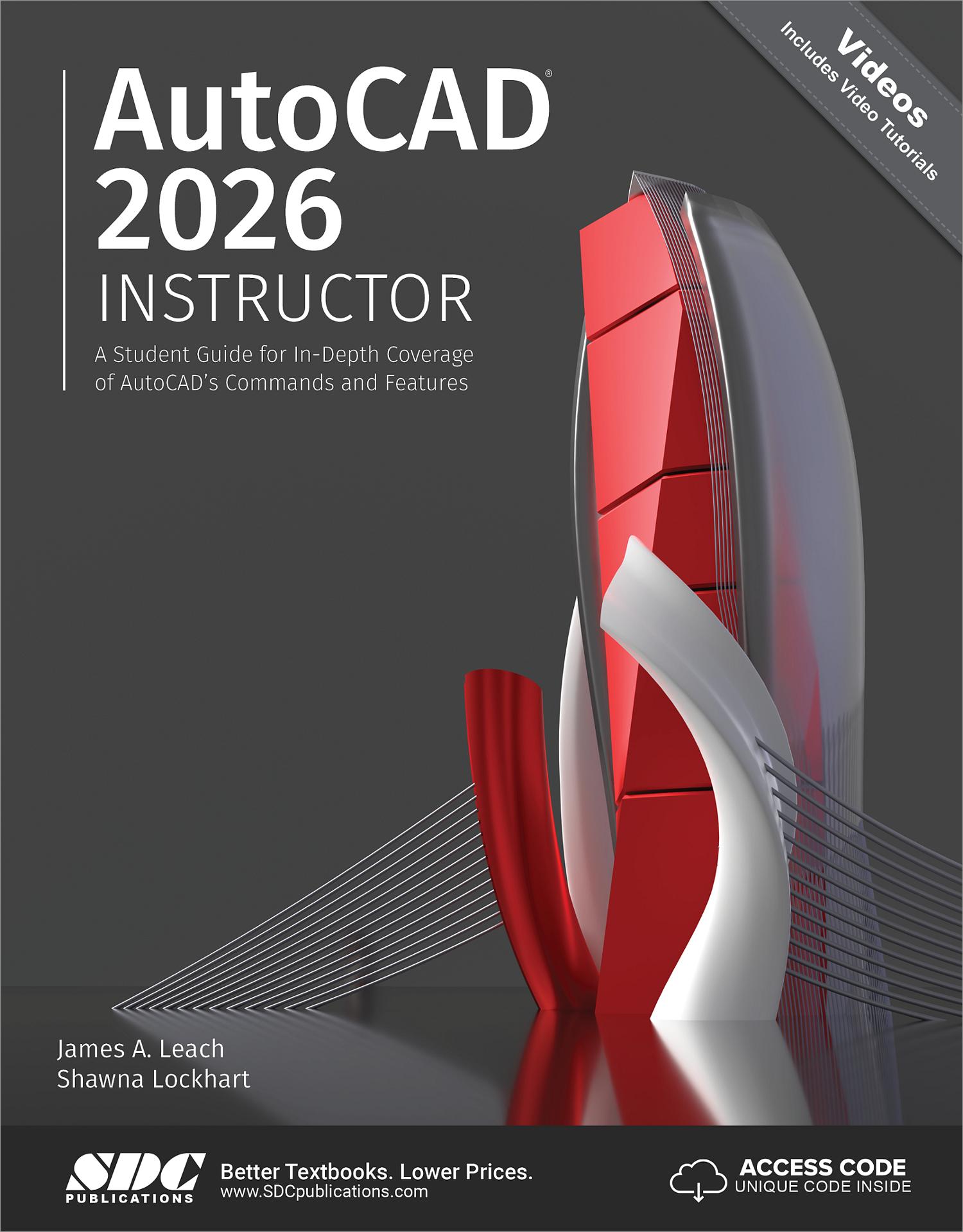 AutoCAD 2026 Instructor, Book 9781630577254 - SDC Publications