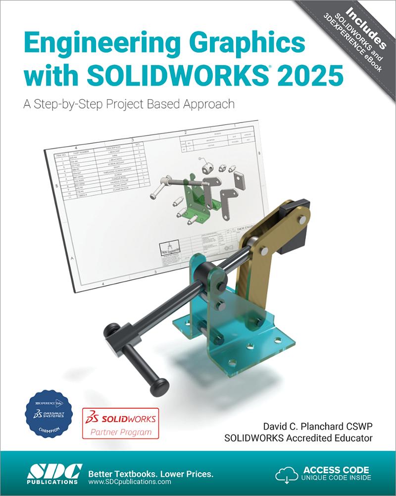 Engineering Design with SOLIDWORKS 2025, Book 9781630577001 - SDC Publications